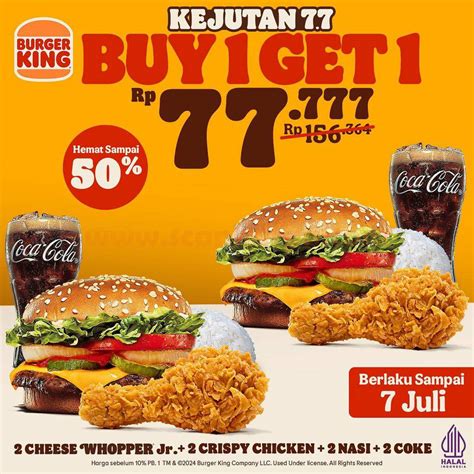 Promo Burger King Kejutan 7 7 Beli 1 Gratis 1 Scanharga