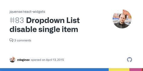 Dropdown List Disable Single Item · Issue 83 · Jquensereact Widgets · Github
