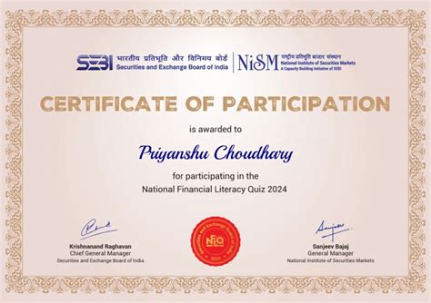 Priyanshu Choudhary On Linkedin Sebi Nism