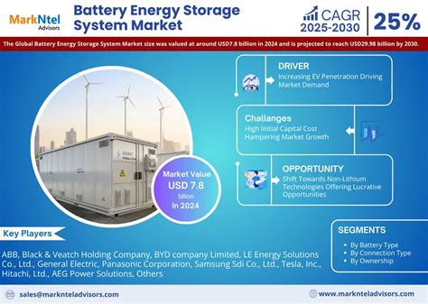 Battery Energy Storage Market Size, Share & Industry Forecast 2030