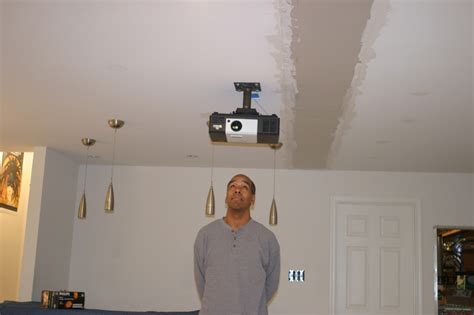 ceiling mount projector hide wires shelly lighting