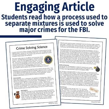 Classifying Matter Activity Mixtures Worksheet Forensic Science PDF And GOOGLE