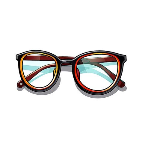 Premium Ai Image Eyeglasses 2d Cartoon Vector Illustration On White