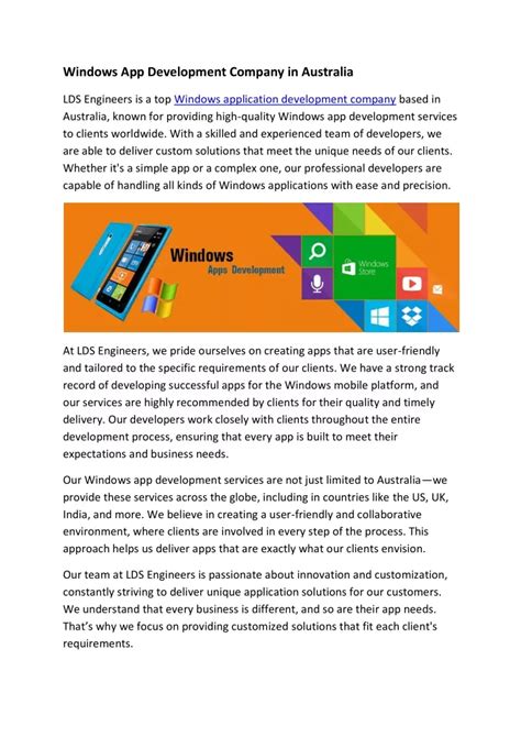 Ppt Windows App Development Company Powerpoint Presentation Free Download Id13619766