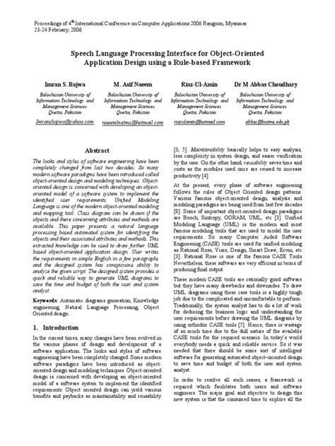 Language Processing System Pdf Object Oriented Programming Noun