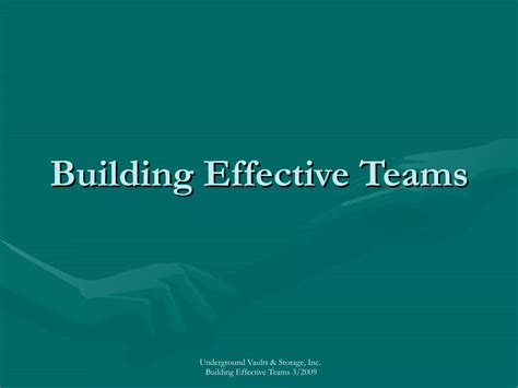 Building Effective Teams PPT Executive Leadership Management Business