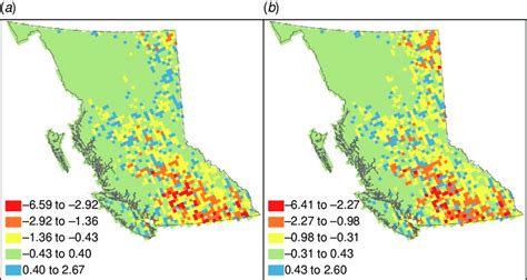 spatial residuals for the a unconditional at iao and b