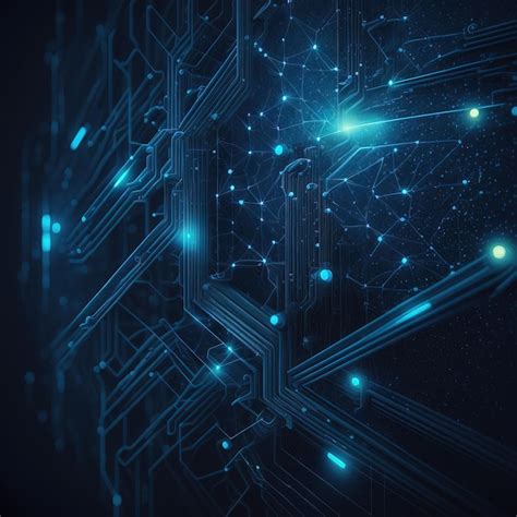 Premium Ai Image Abstract Technology Network Background Generative Ai