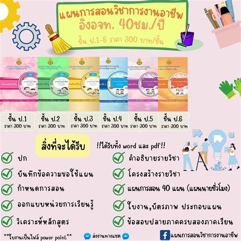 🔰แผนการสอนวิชาการงานอาชีพ 🔰 แผนการงาน And แผนวิทย์