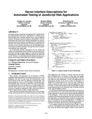 Fillable Online Automated Testing Of JavaScript Web Applications Fax Email Print PdfFiller