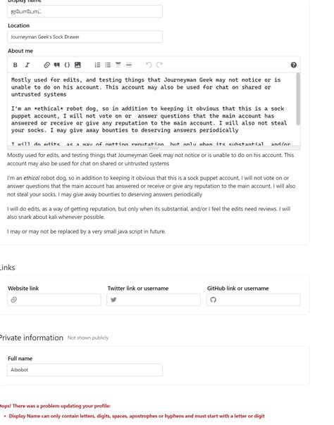 What Are The Restrictions To The Scripts One Can Use On One S Username Meta Stack Exchange