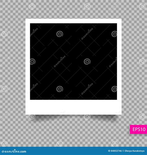 Polaroid Photo Frame Template With Shadow Stock Vector Illustration Of Background Memory