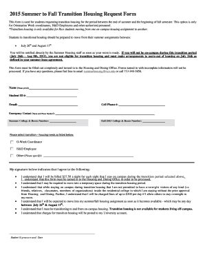 Transitional Housing Agreement Templates Pdffiller