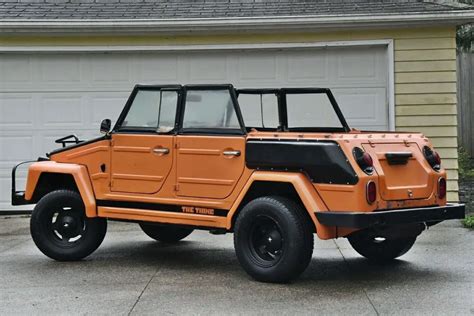 1974 Volkswagen Thing Convertible Orange Rwd Manual Safari For Sale