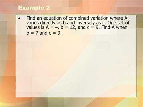 PPT Joint And Combined Variation Warm Up Problems PowerPoint Presentation ID