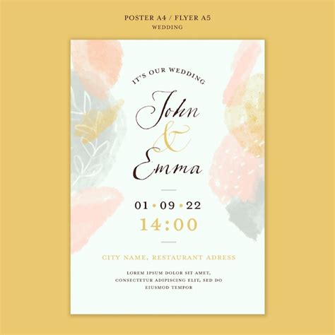 웨딩 포스터 템플릿 디자인 무료 Psd 파일