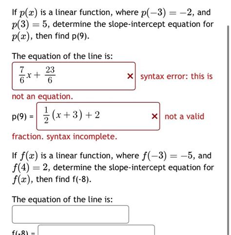 Solved If P X Is A Linear Function Where P And Chegg Com