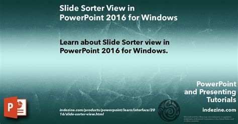 Slide Sorter View In PowerPoint For Windows