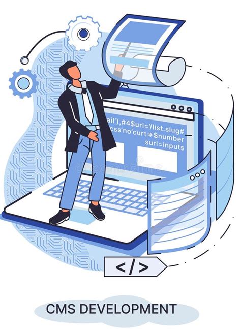 concept of digital content management system cms development software