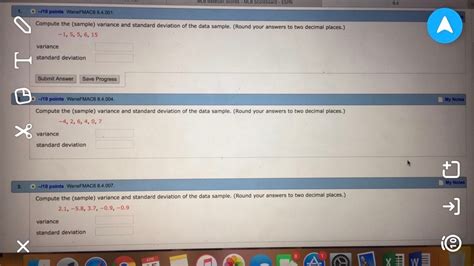 Solved Compute The Sample Variance And Standard Deviation Chegg