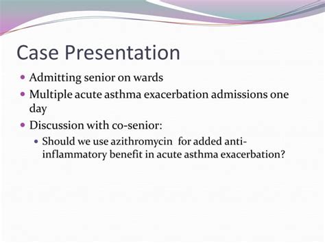 Azithromycin And Asthma Ppt