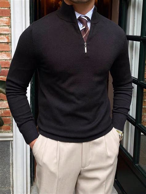 Jersey De Cuello Alto Para Hombres Con Estilo De Dinero Antiguo Se