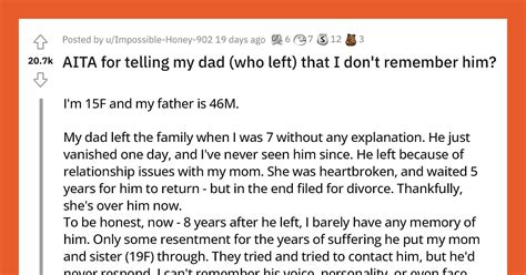 Daughter Sees Her Dad After Years And Asks If She S In The Wrong For How She Reacted To Seeing Him