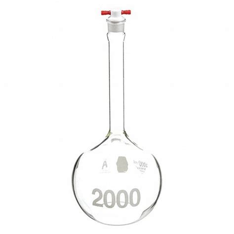 Borosilicate Glass 2 L Capacity Ml Volumetric Flask 8yr36 92812f 2000 Grainger