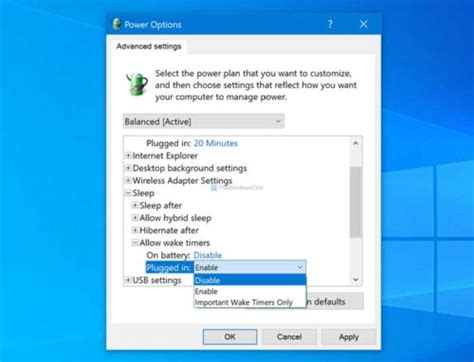 How To Enable Or Disable Allow Wake Timers On Windows