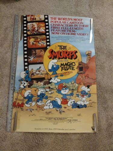 The Smurfs And The Magic Flute Video Movie Promo Poster Originalrolled