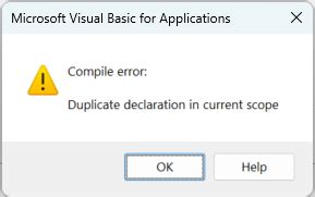 VBA Naming Rules