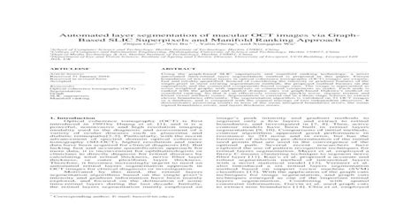 Pdf Automated Layer Segmentation Of Macular Oct Images Via