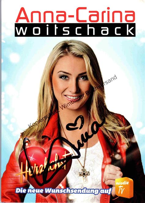 Original Autogramm Anna Carina Woitschack Autograph Signiert Signed