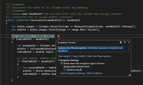 Adding A Rule To A Table Row Throws An Overflowexception · Issue 735 · Spectreconsolespectre