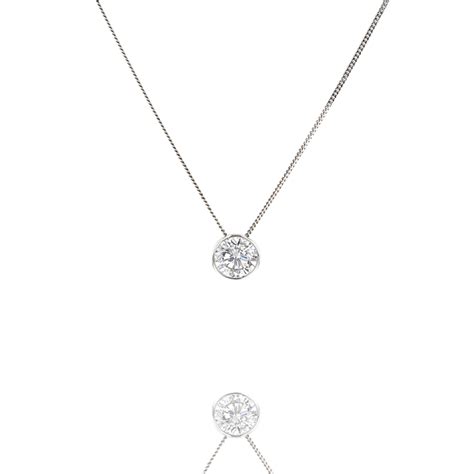9ct White Gold Lab Grown 050ct Diamond Pendant Ian Gallacher