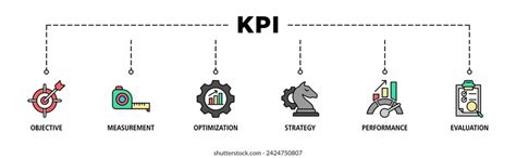 Kpi Banner Web Icon Vector Illustration Stock Vector Royalty Free