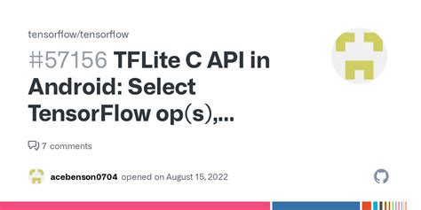 Tflite C Api In Android Select Tensorflow Ops Included In The Given Model Isare Not