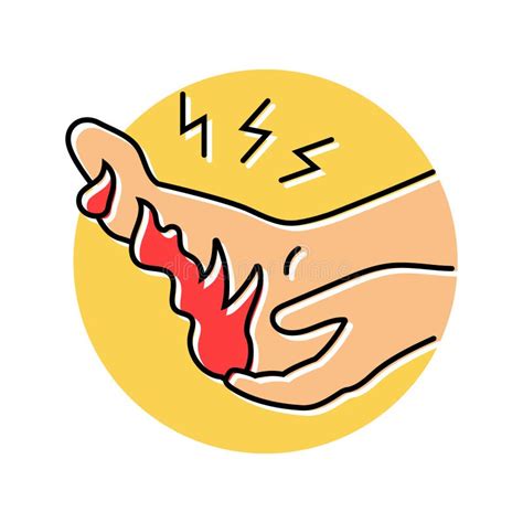 Excessive Hunger Disease Symptom Color Icon Vector Illustration Stock Illustration