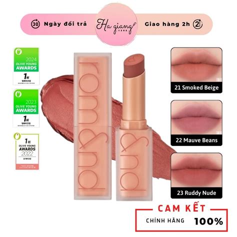 [shell Beach Nude Collection] Son Thỏi Lì Romand Zero Matte Lipstick 23
