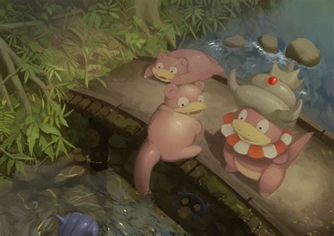 Slowpoke Shellder And Slowking Pokemon Drawn By King Joe Neoroto Danbooru