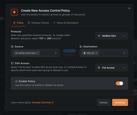 Ssh Access Netbird Docs
