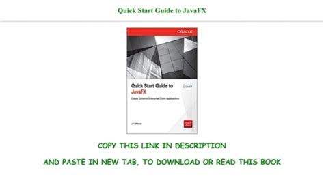 read book [pdf] quick start guide to javafx full acces
