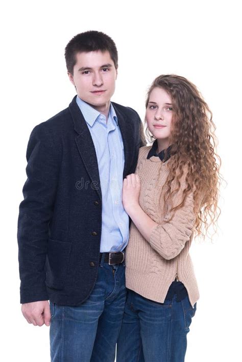 Hermano Y Hermana Aislados En Blanco Foto De Archivo Imagen De Hermana Manos