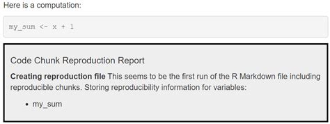 Automated Reproducibility Checks For R Markdown Documents Reproduciblerchunks
