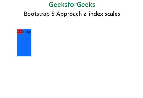 Bootstrap 5 Approach Z Index Scales GeeksforGeeks