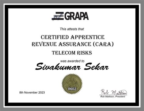 Sivakumar Sekar On Linkedin Grapacertification