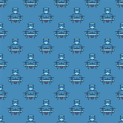Premium Vector Fpv Drone With Man Vector Concept Blue Creative Seamless Pattern