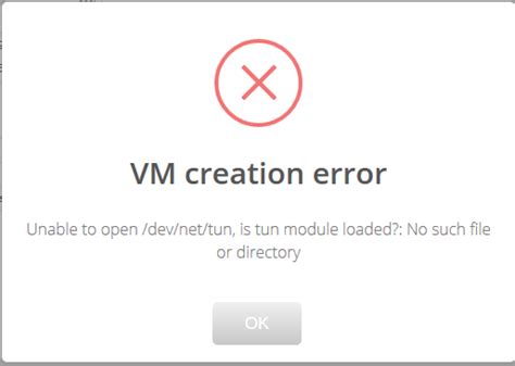 Error Creating VM Dev Net Tun VM Engine KVM Unraid
