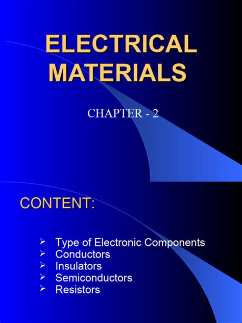 Chapter 2 Electrical Materials Pdf Resistor Electrical Resistance And Conductance