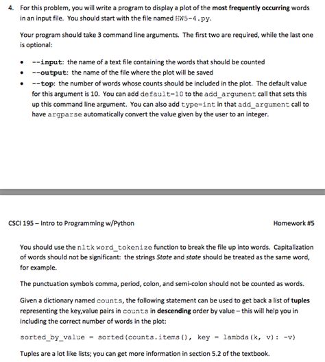 For My Intro To Coding With Python Class I Provided Chegg
